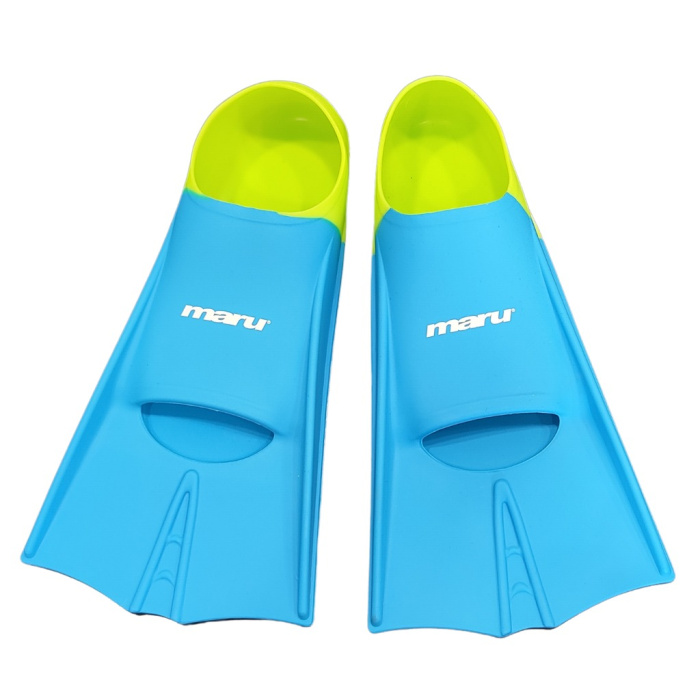 Maru Short Blade Fins Blue/Lime | Ness Swimwear