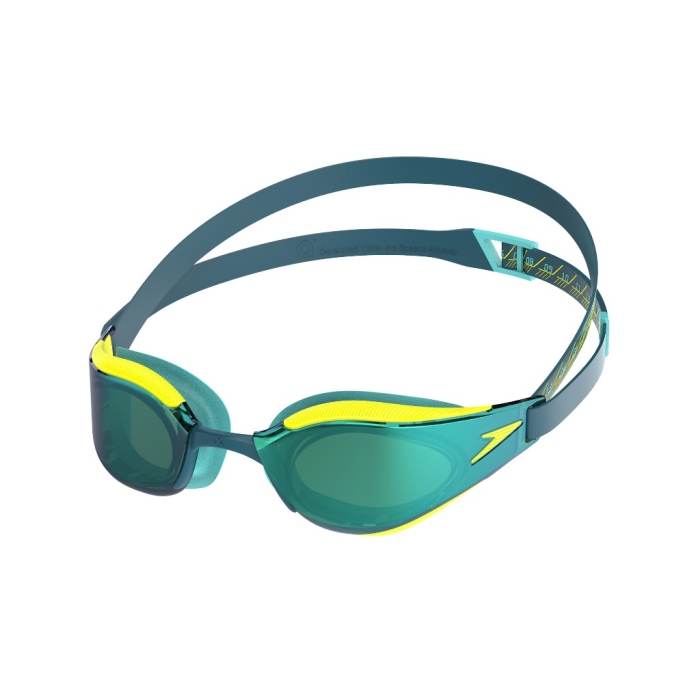Speedo Fastskin Hyper Elite Mirror Goggle - Hyper Yellow/Cobalt/Emerald ...