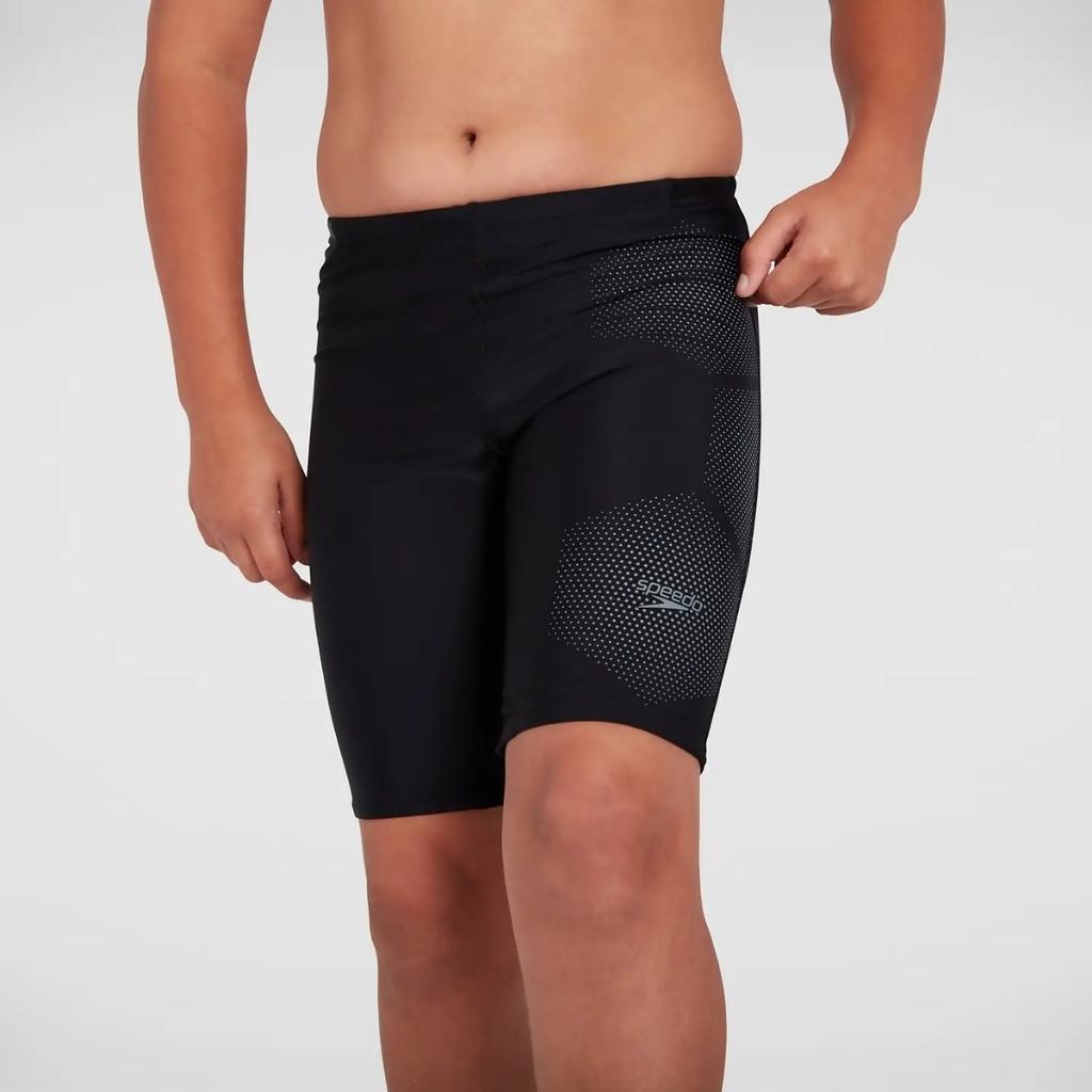 Speedo Junior Hexagonal Tech Jammer Black | Ness Swimwear